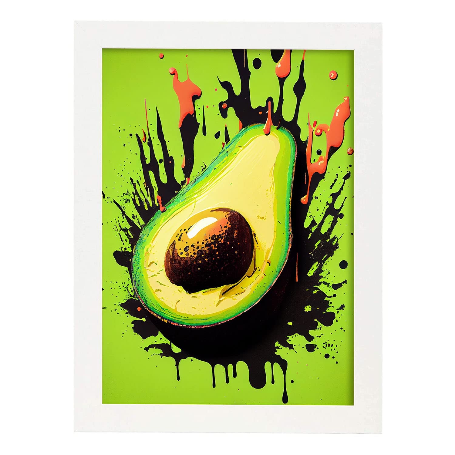 Nacnic Avocat Affiche Colorée De Légumes Et De Fruits Illustration Mur ...