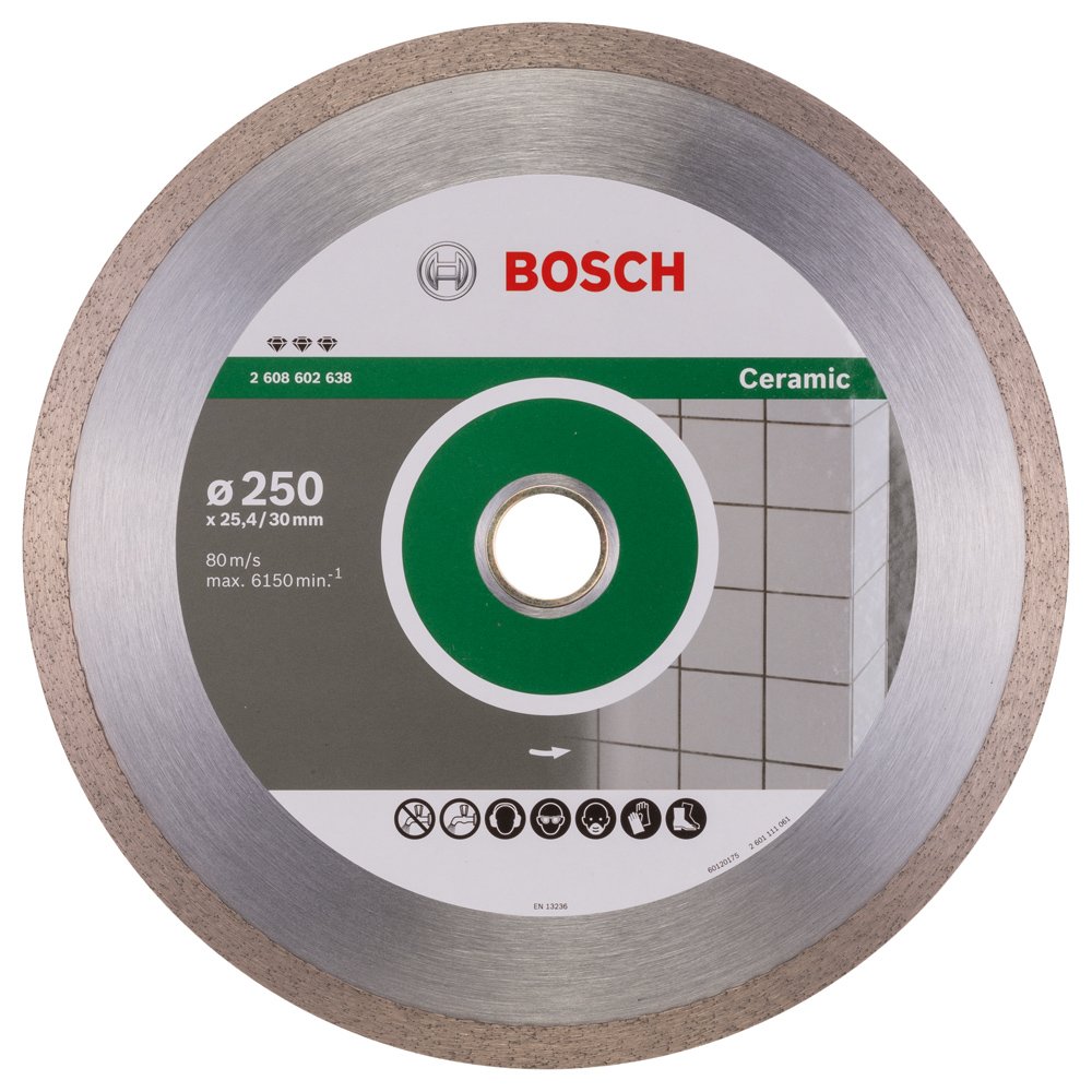 Bosch Professional, 2608602638, Disco diamantato migliori per Ceramica, 250 x 30/25,40 2,4 10 mm ...