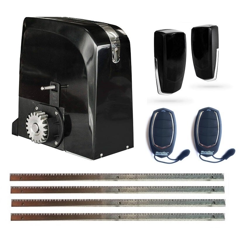 Kit motor puerta corredera 1000kg 24v - Motorline Slide1024 con 4 ...