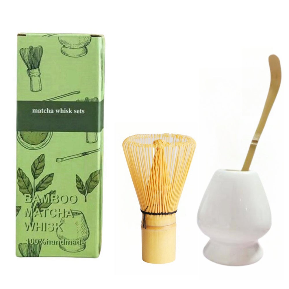 Batidor de matcha de bambú natural, batidor de matcha de 100 dientes ...