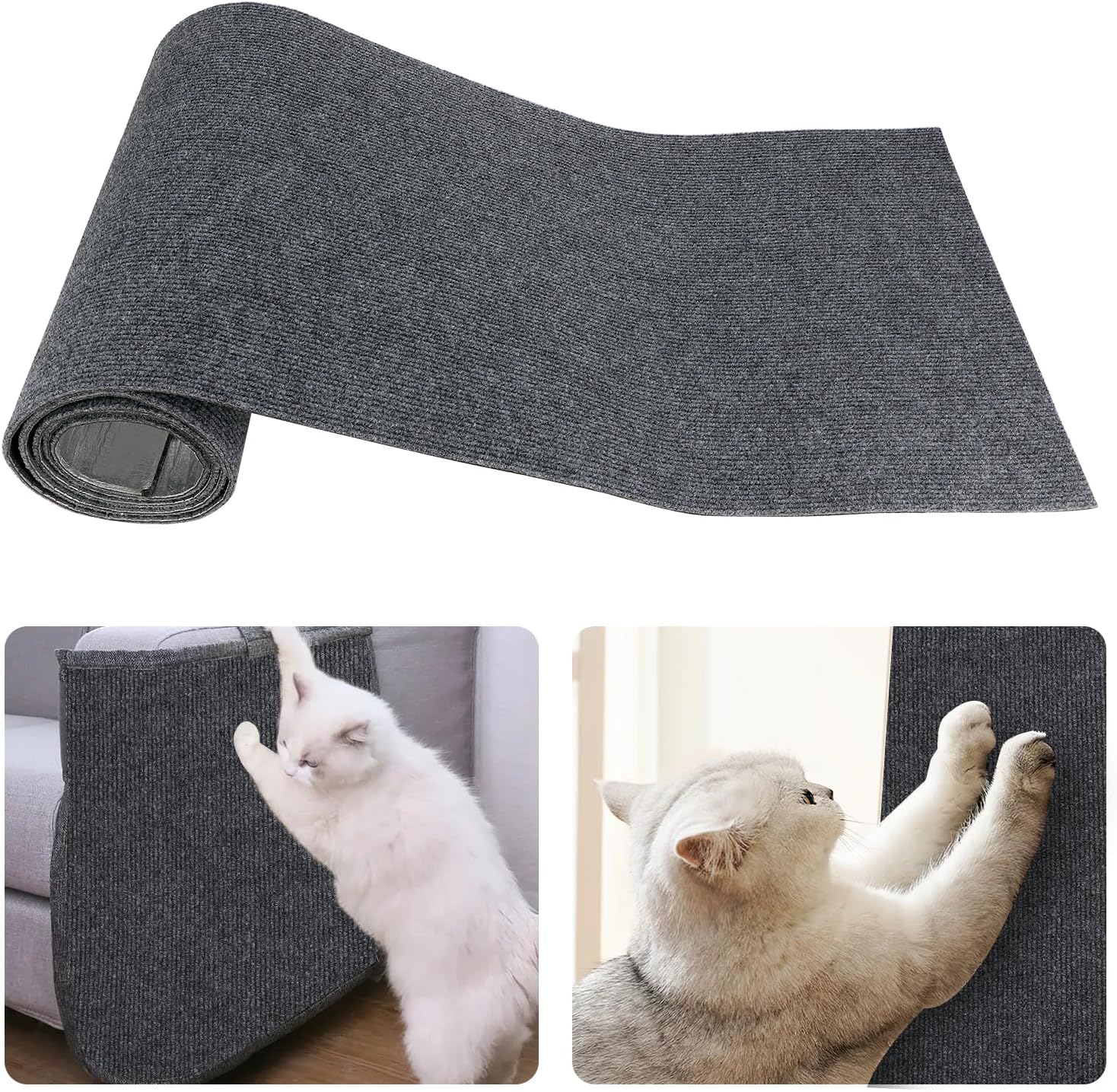 (Gris foncé) Griffoir Canapé Chat 40 Cm ×200 Cm Protection Canape Chat ...