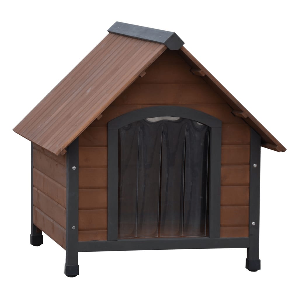 Maison Exclusive Niche pour chiens avec rabats en plastique Marron ...