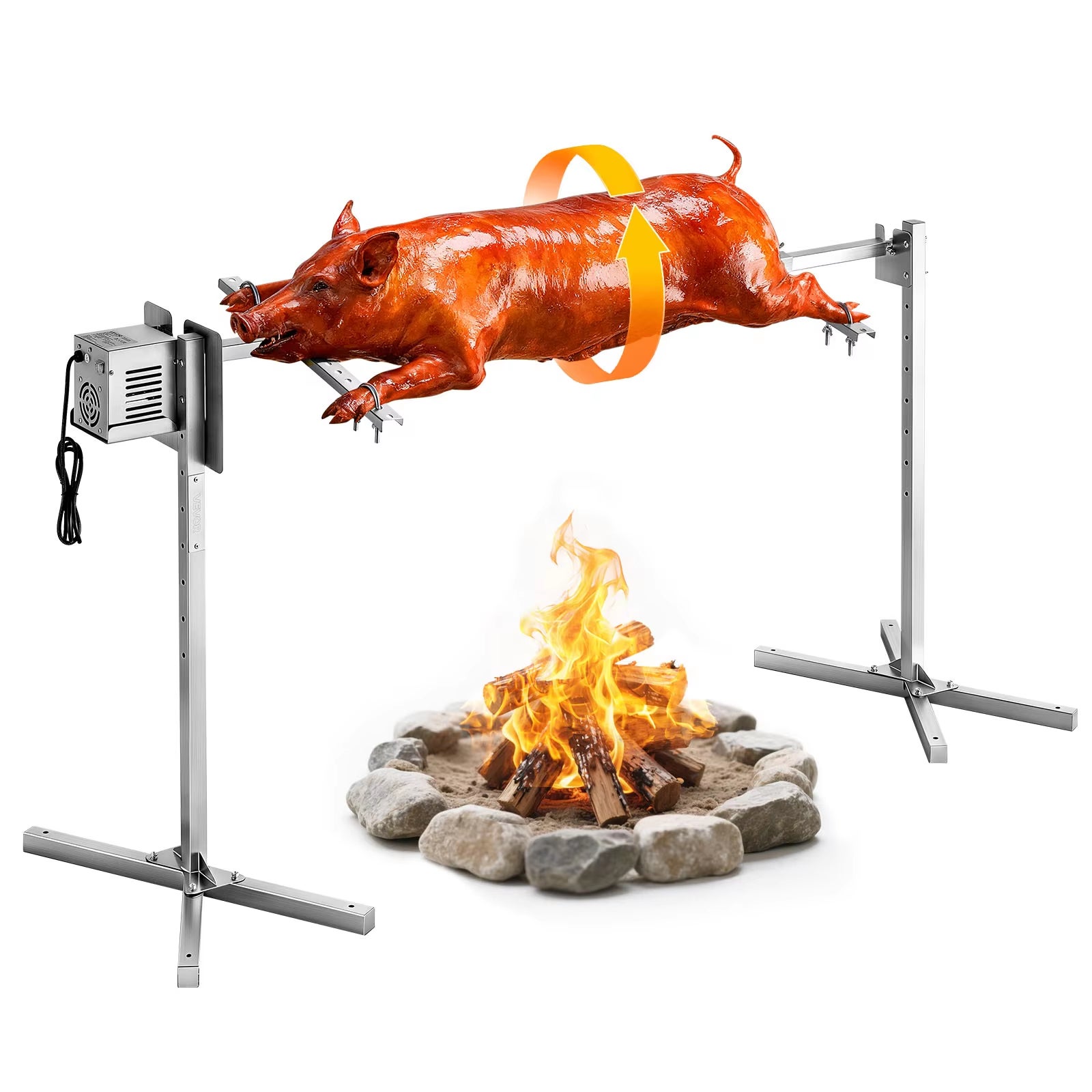 AUTRUCKER Kit de asador eléctrico para barbacoa, asador giratorio ...