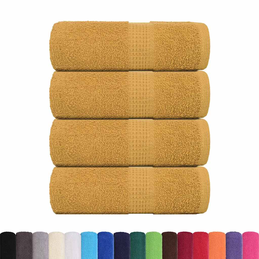 Toallas 4 uds 100% algodón oro 30x30 cm 360 gsm - COMFORTXL | Leroy Merlin