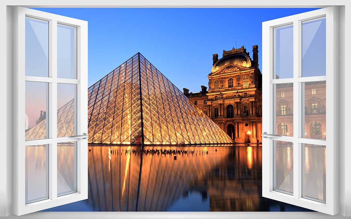 Tableau Photo Pyramide du Louvre - Made in France - 80x50cm | Leroy Merlin