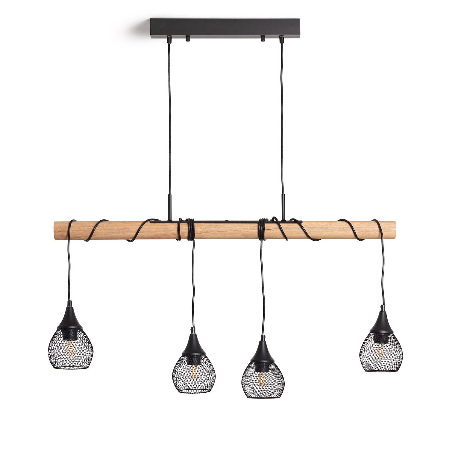 Suspension Métal et Monah Noir | Leroy Merlin