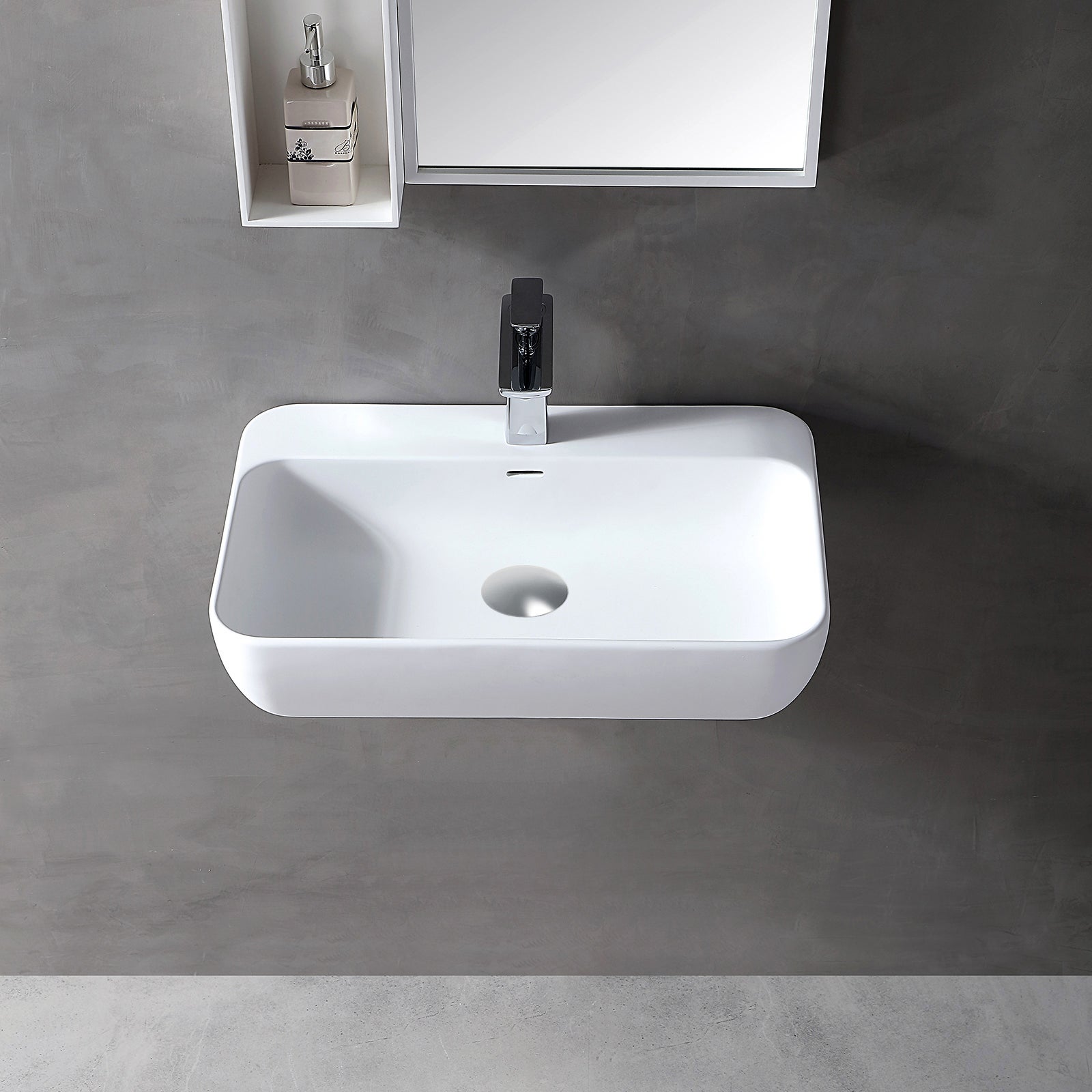 BERNSTEIN - Vasque moderne 60x40x14cm Lavabo en fonte, Lave main ...