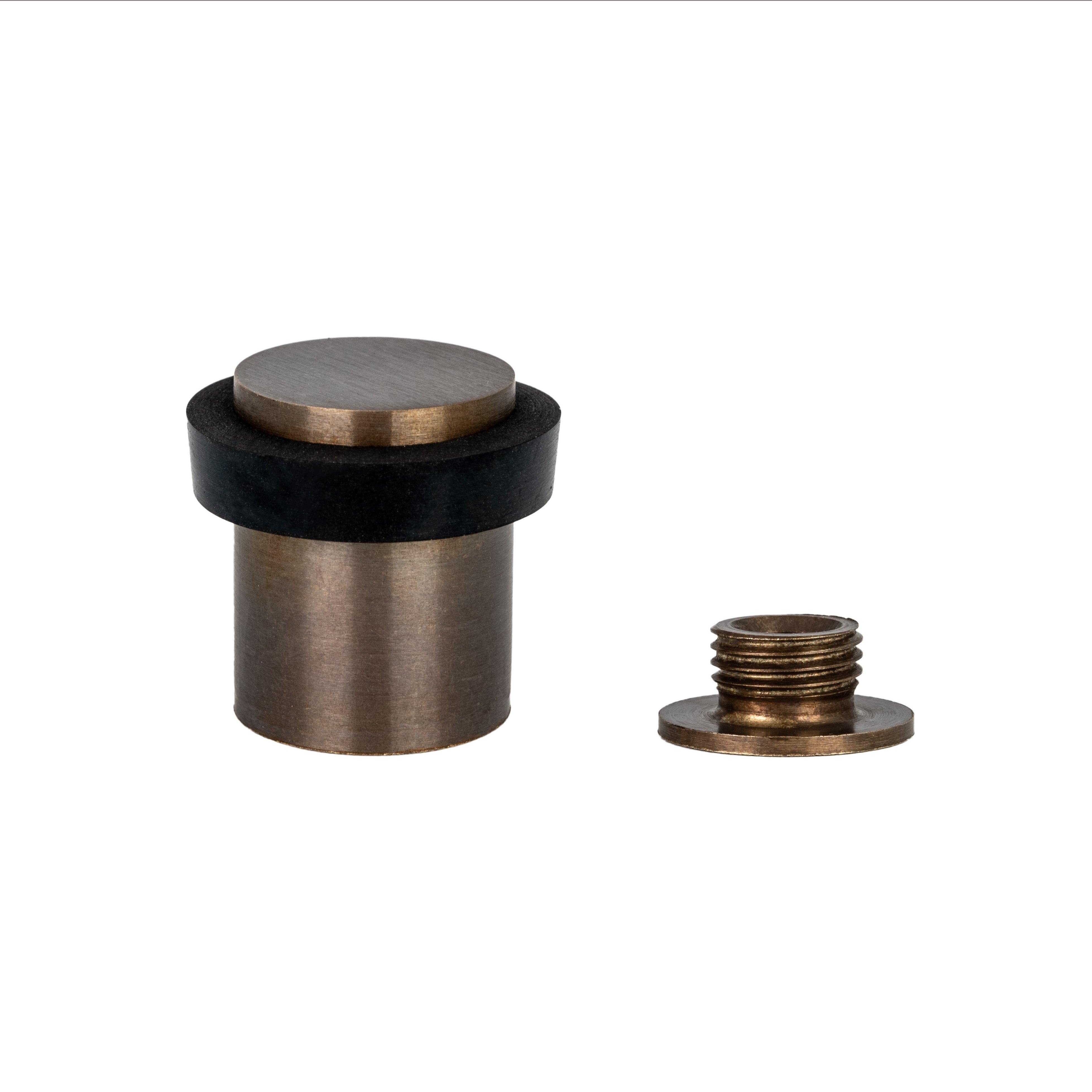 Butoir de porte au sol 20 x 25 mm, en laiton rustique avec caoutchouc ...