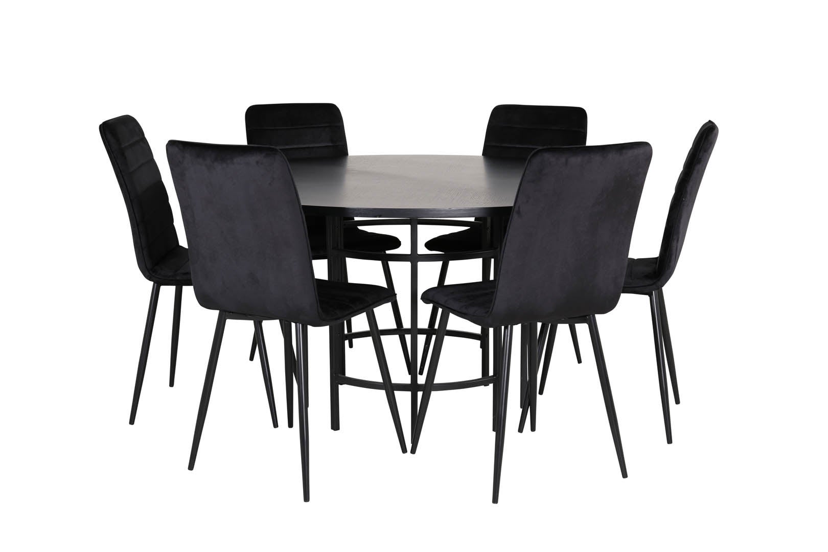 Copenhagen ensemble table, table marron et 6 Windu Lyx chaises Velours ...