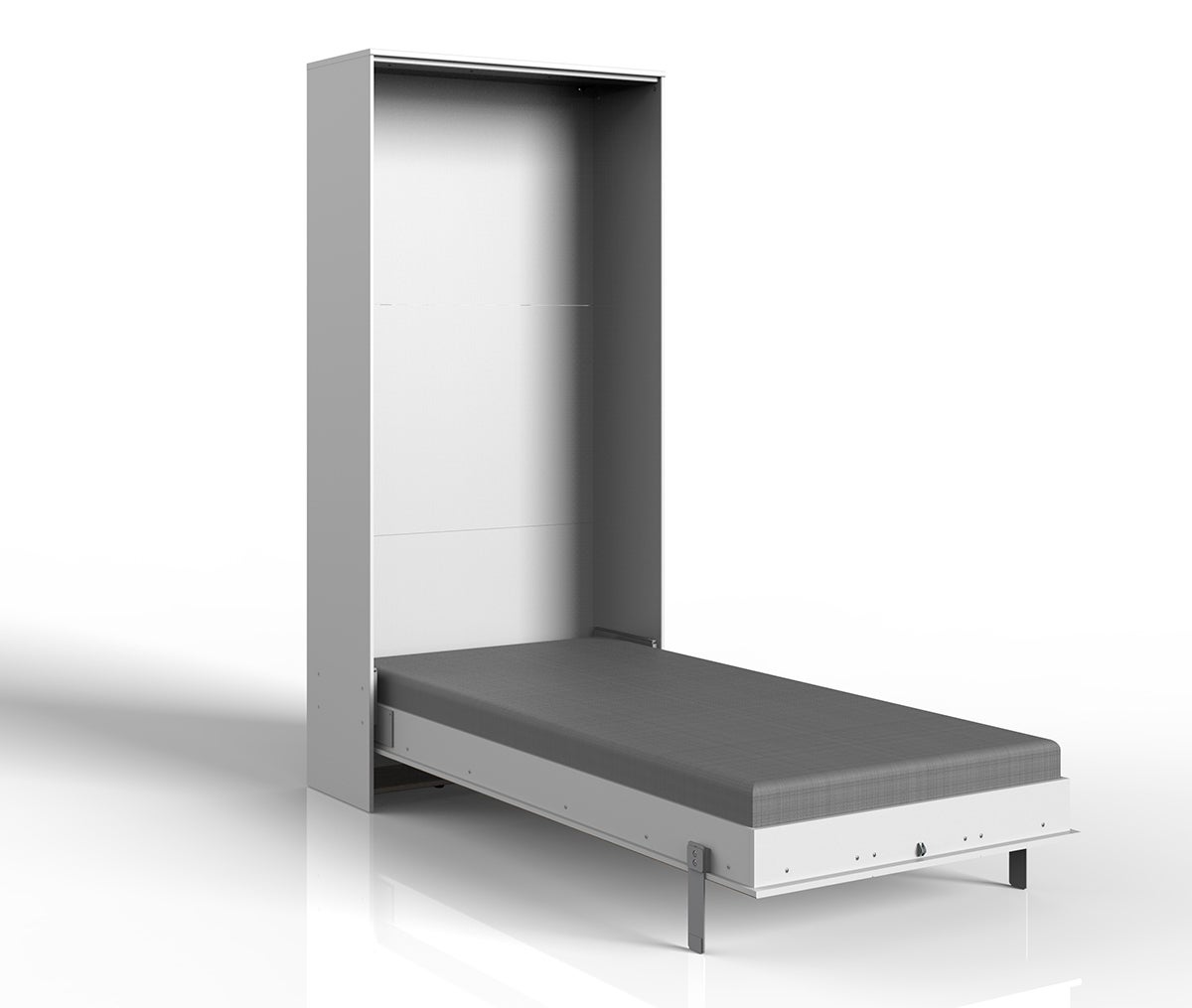 Lit escamotable vertical coloris blanc - Longueur 102 x Hauteur 213 x ...