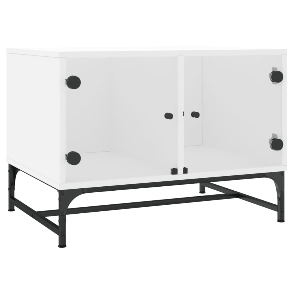 Table basse | Table d'appoint | Table de Salon avec portes en verre ...