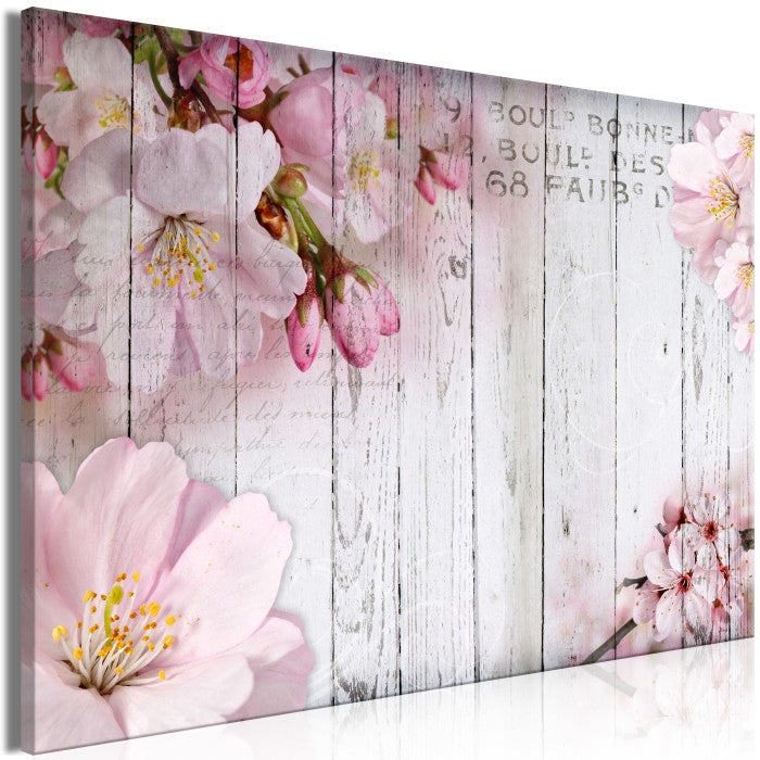 Tableau Imprimé "Flowers on Boards Wide" 80 x 120 cm | Leroy Merlin