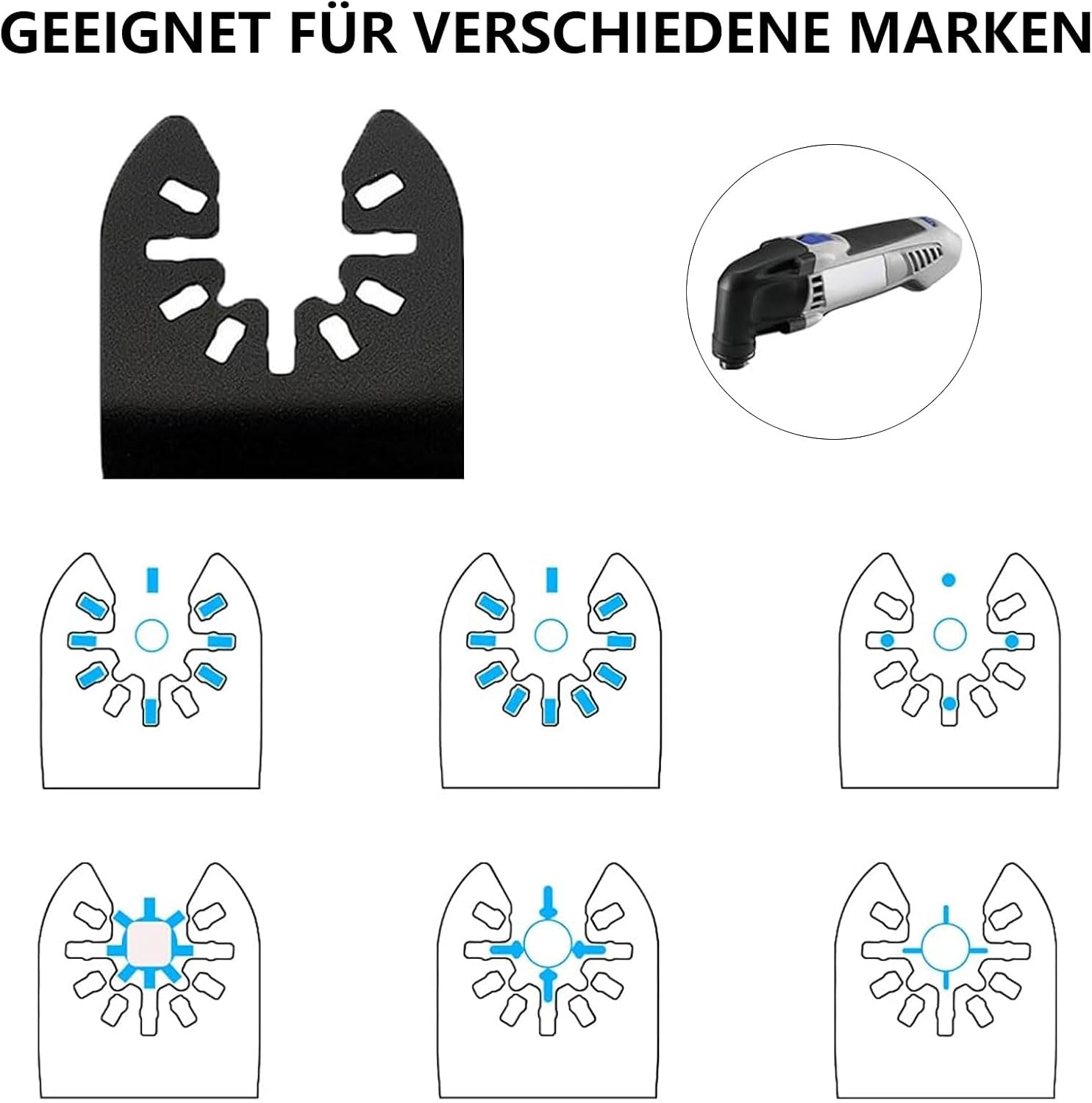 5 Pcs Cuchillas Multiherramienta Oscilante, 35mm Hojas de Sierra ...