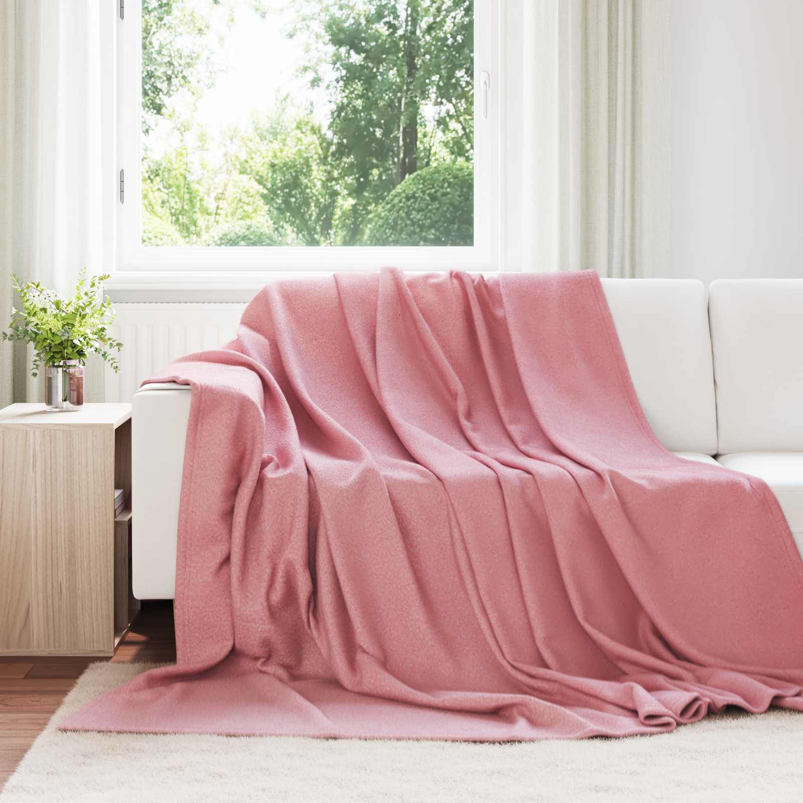 Couvertures à jeter 24 pcs Rose 240 x 220 cm Toison | Leroy Merlin