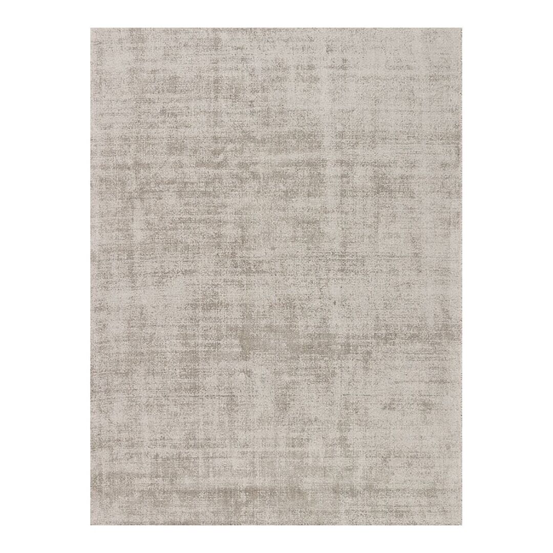 Tapis uni design en nylon Argenté 160x230 LINEN | Leroy Merlin