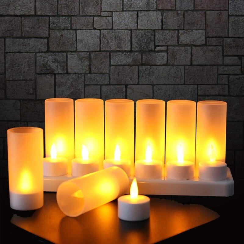 Bougie LED rechargeable - 12pcs Bougies électriques LED clignotantes ...