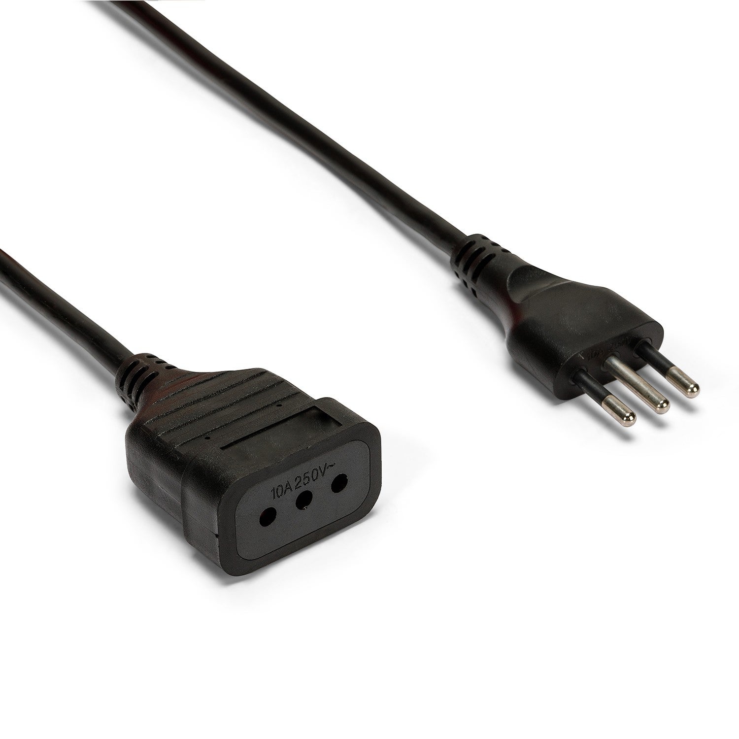 Rallonge italienne 3 m. Fiche et prise 10A, Cable 3g0,75 mm² | Leroy Merlin