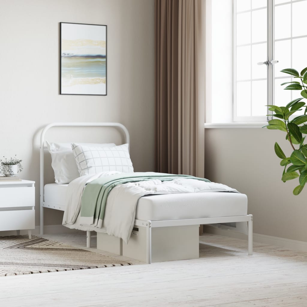 Maison Exclusive - Cadre de lit métal sans matelas avec tête de lit ... Maison Exclusive - Cadre de lit métal sans matelas avec tête de lit ...