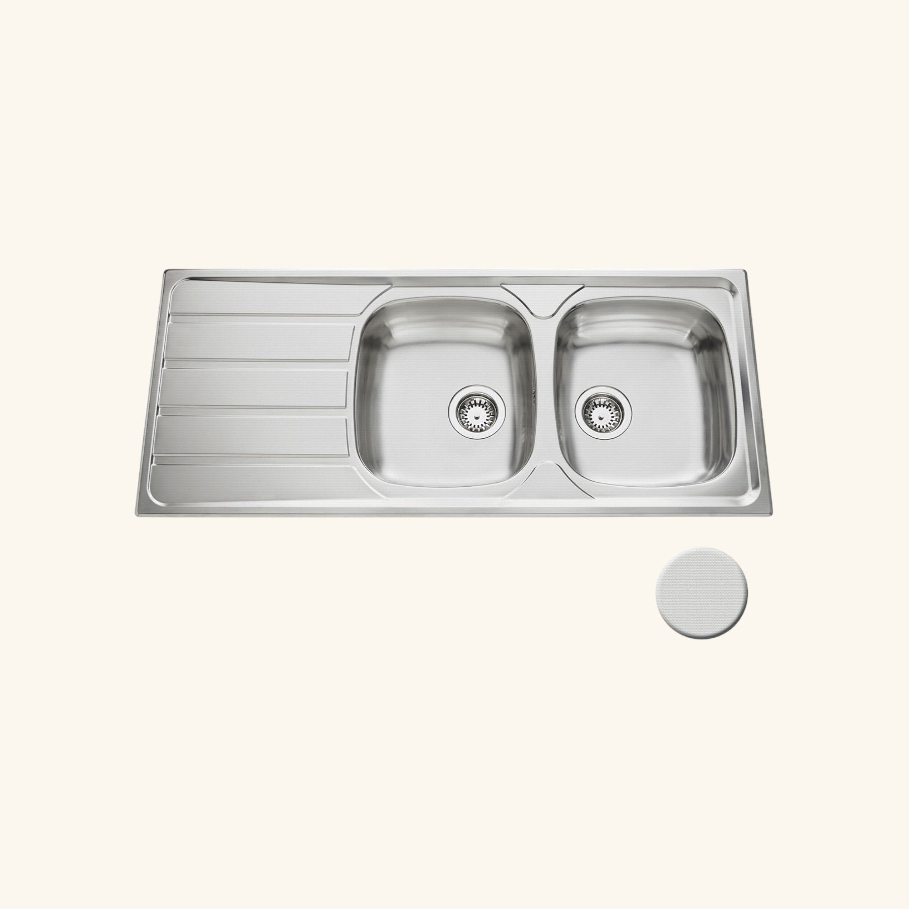Évier inox mini structure Luisina ROCK 2 bacs 1 égouttoir | Leroy Merlin