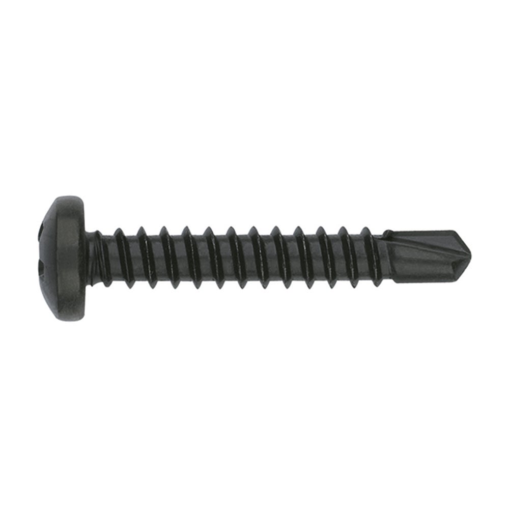 Tornillo autotaladrante de cabeza alomada DIN 7504-N Cincado negro 3,5 ...