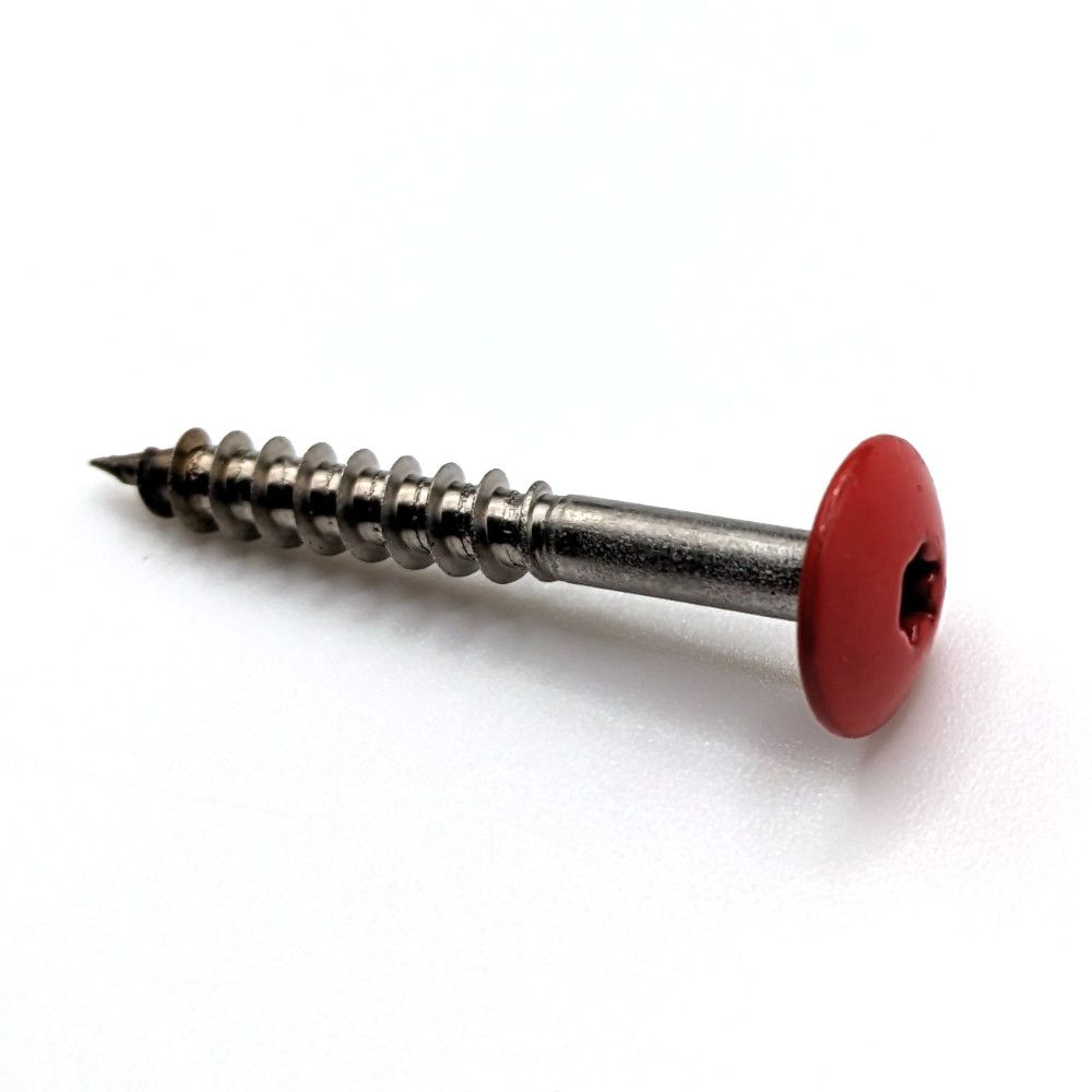 Vis pour panneaux de façade 4,8x38 mm RAL 3020 rouge signalisation Inox ...