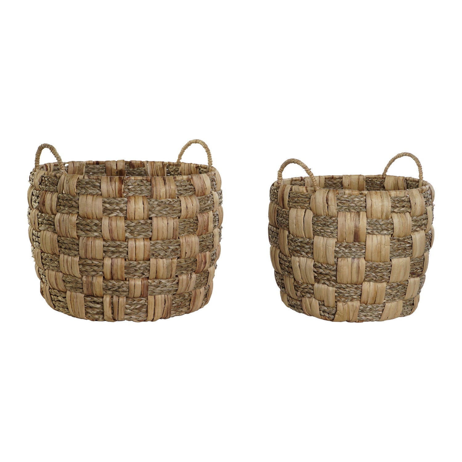 Lot de 2 paniers Naturel 43x43x39cm | Leroy Merlin