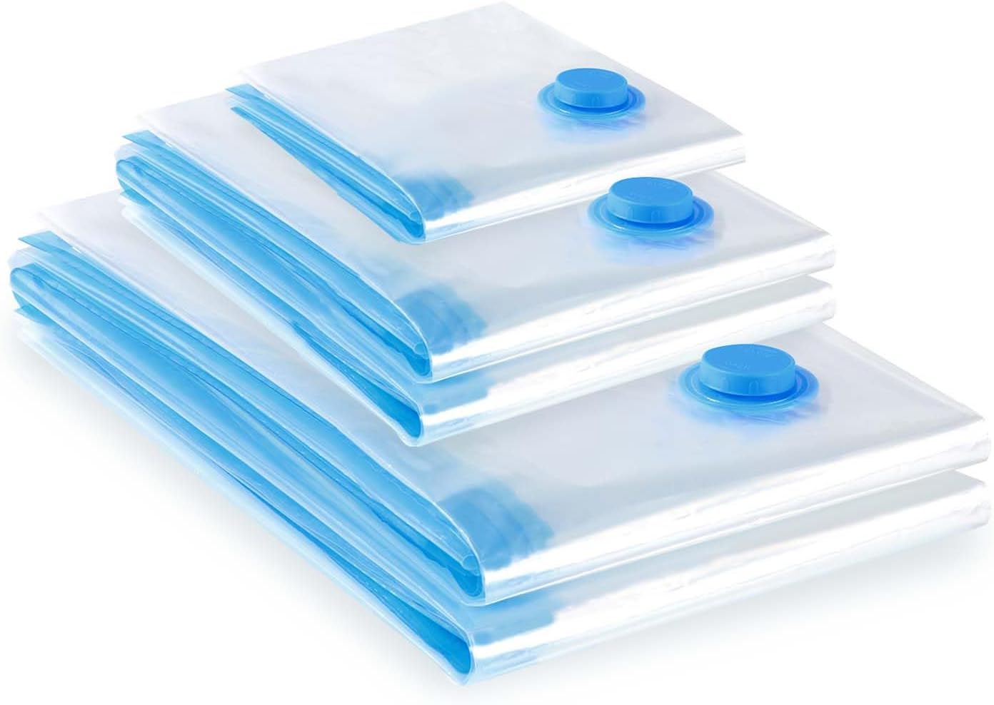 Juego de 5 bolsas de vacío para ropa - 2L 80x60cm + 2M 70x50cm + 1S ...