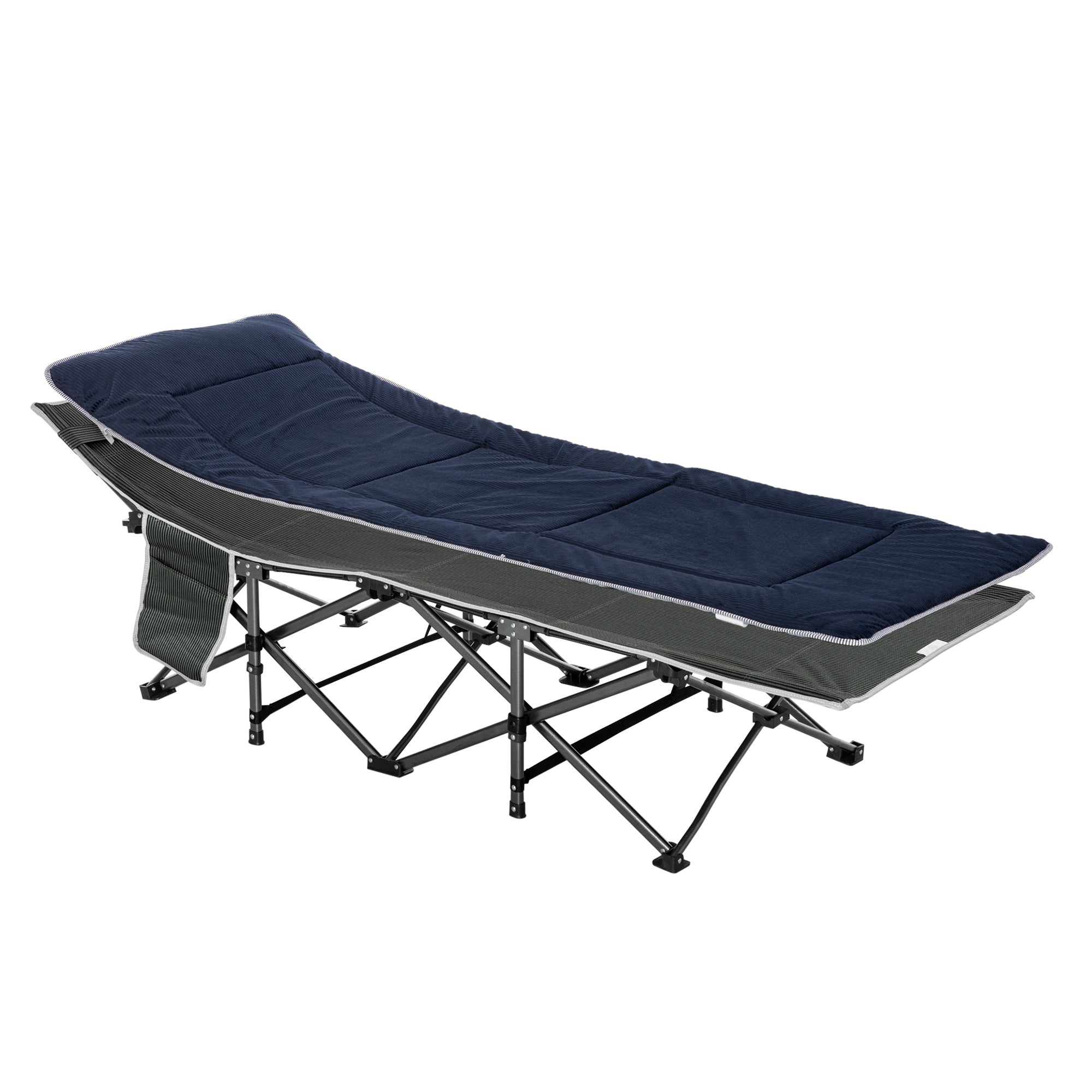 Lit de camping pliable lit de camp lit pliant gris 188 x 64,5 x 53 cm ...