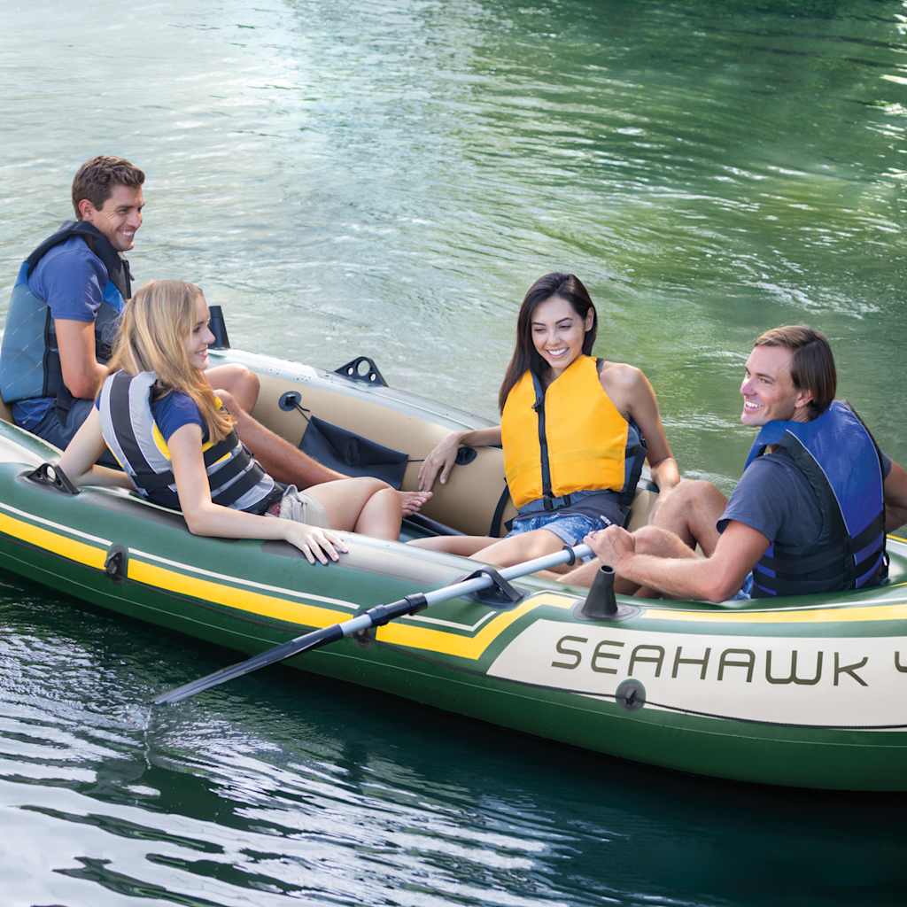 Set bote hinchable con remos y bomba Seahawk 4 INTEX | Leroy Merlin