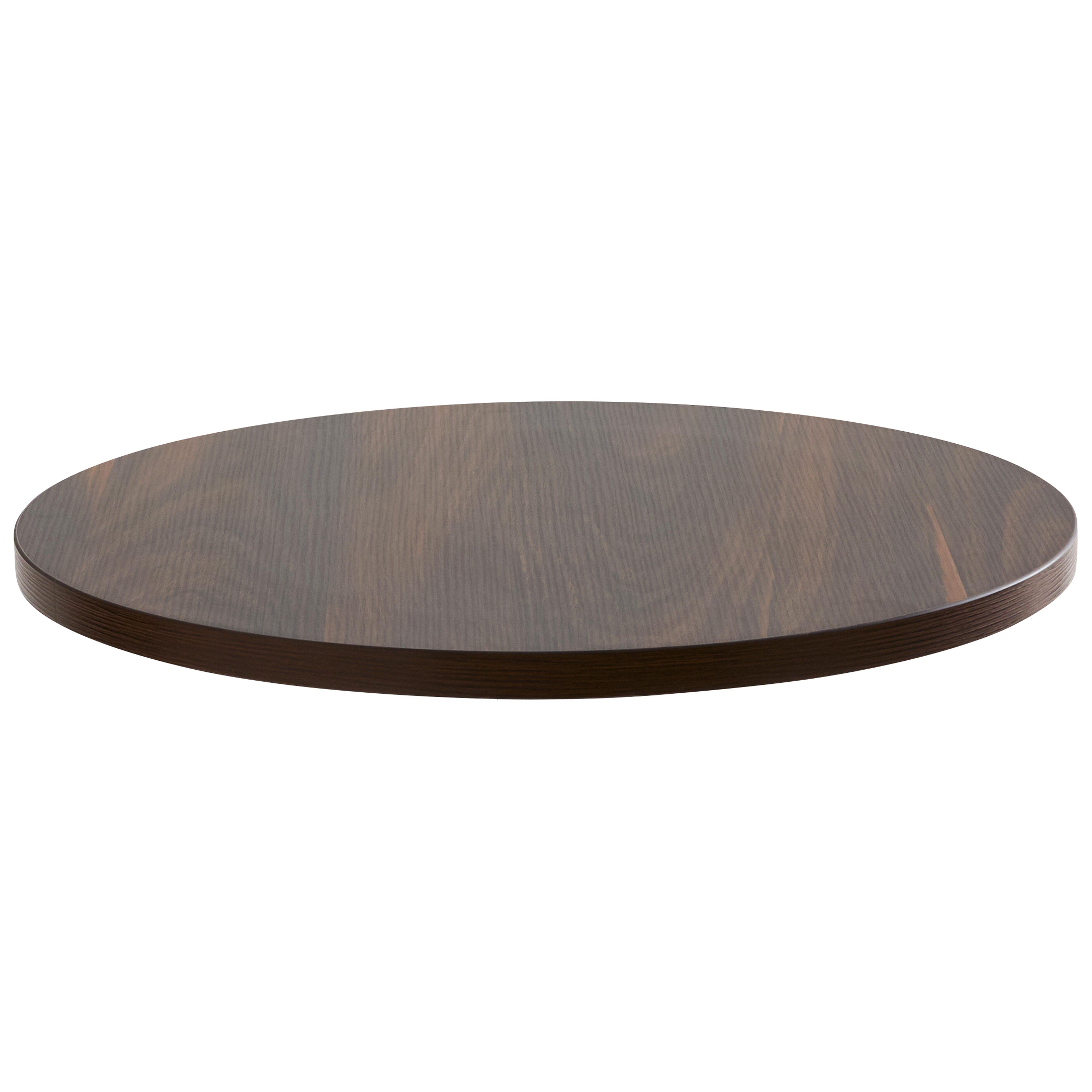 Plateau de table rond en mélaminé 60 cm bois foncé | Leroy Merlin