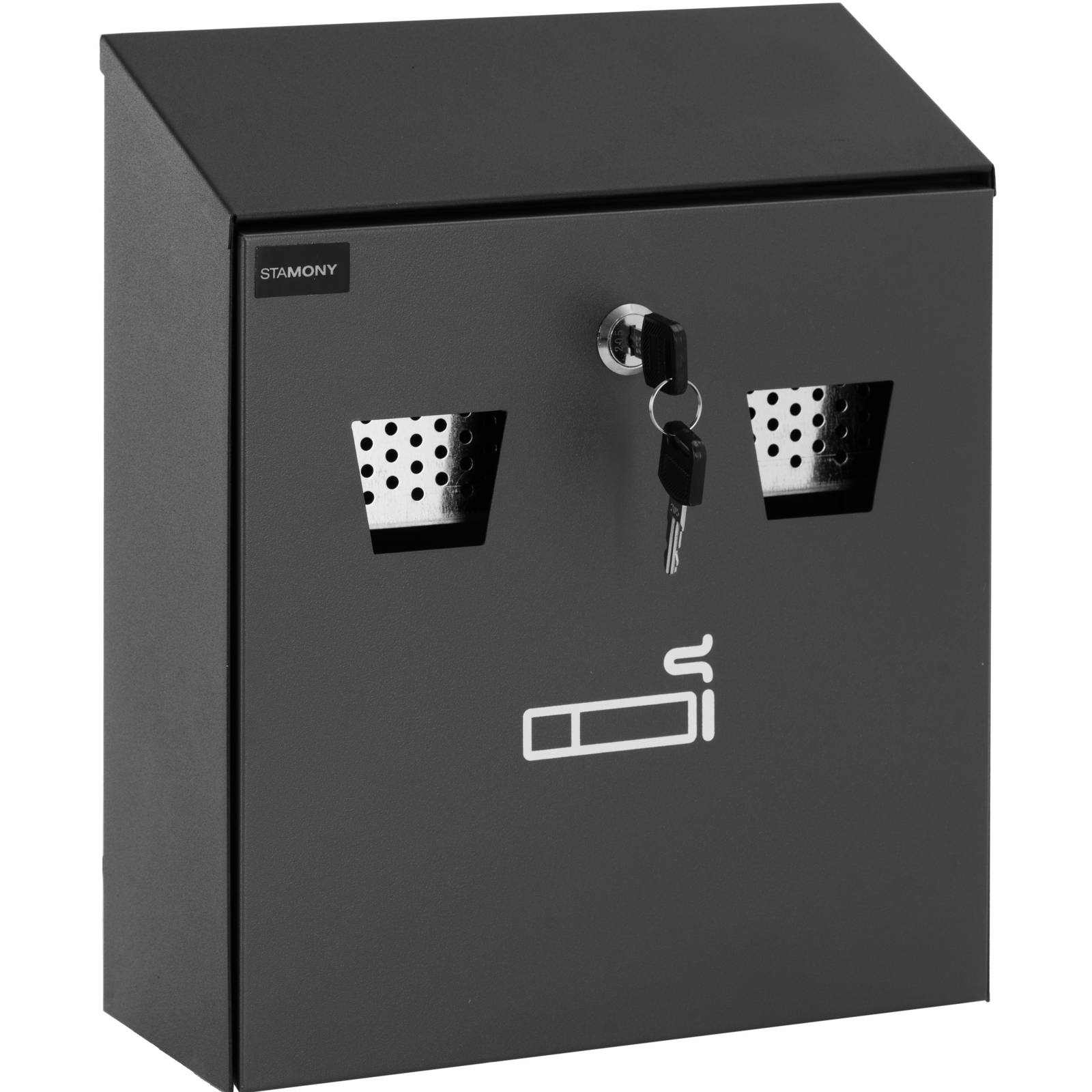 Cendrier mural - Stamony - Dimensions : 26 x 25 x 9 cm - Matériau ...