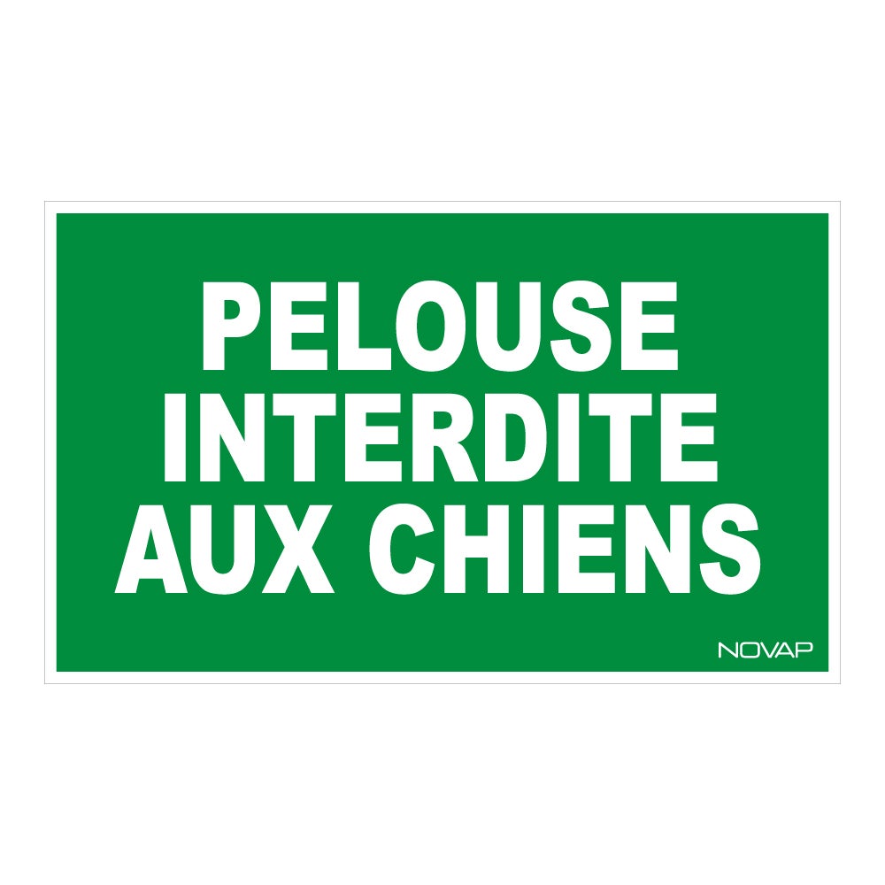Panneau Pelouse interdite aux chiens - Rigide 330x200mm - 4160993 ...