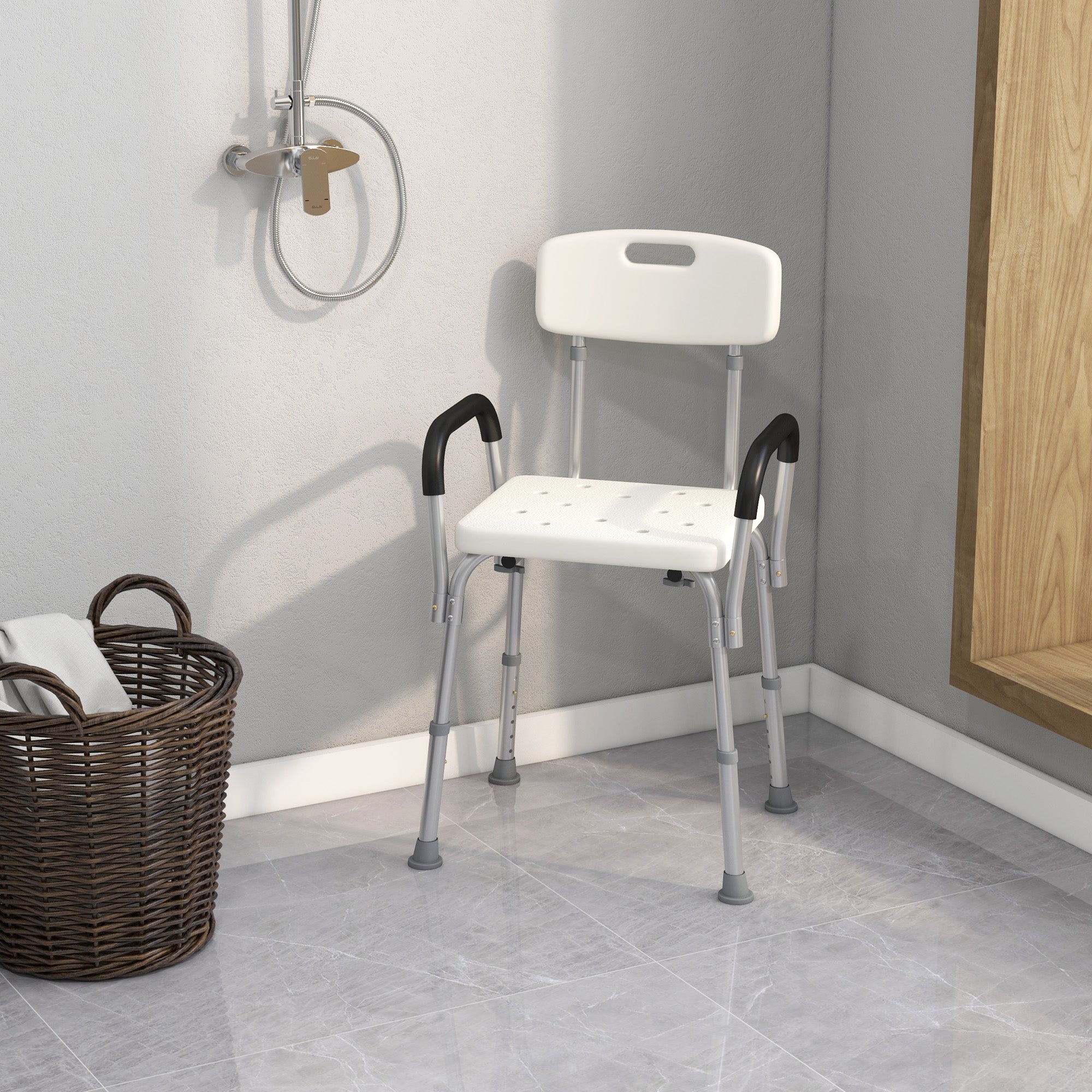Chaise de douche pour personnes âgées doté de dossier antidérapant et ...