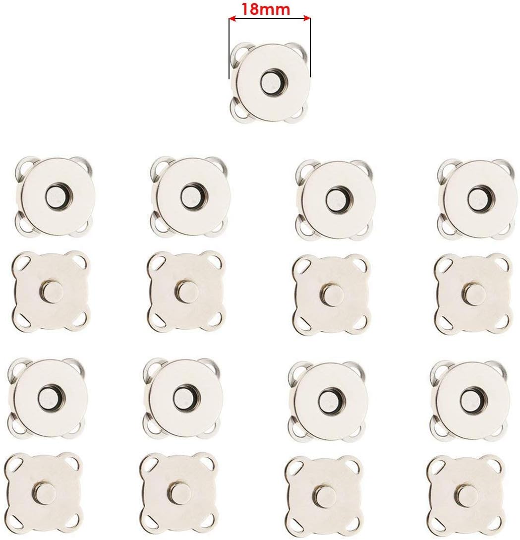 Boutons pression magnétiques pour couture, 18 mm (pack de 10) Silver ...