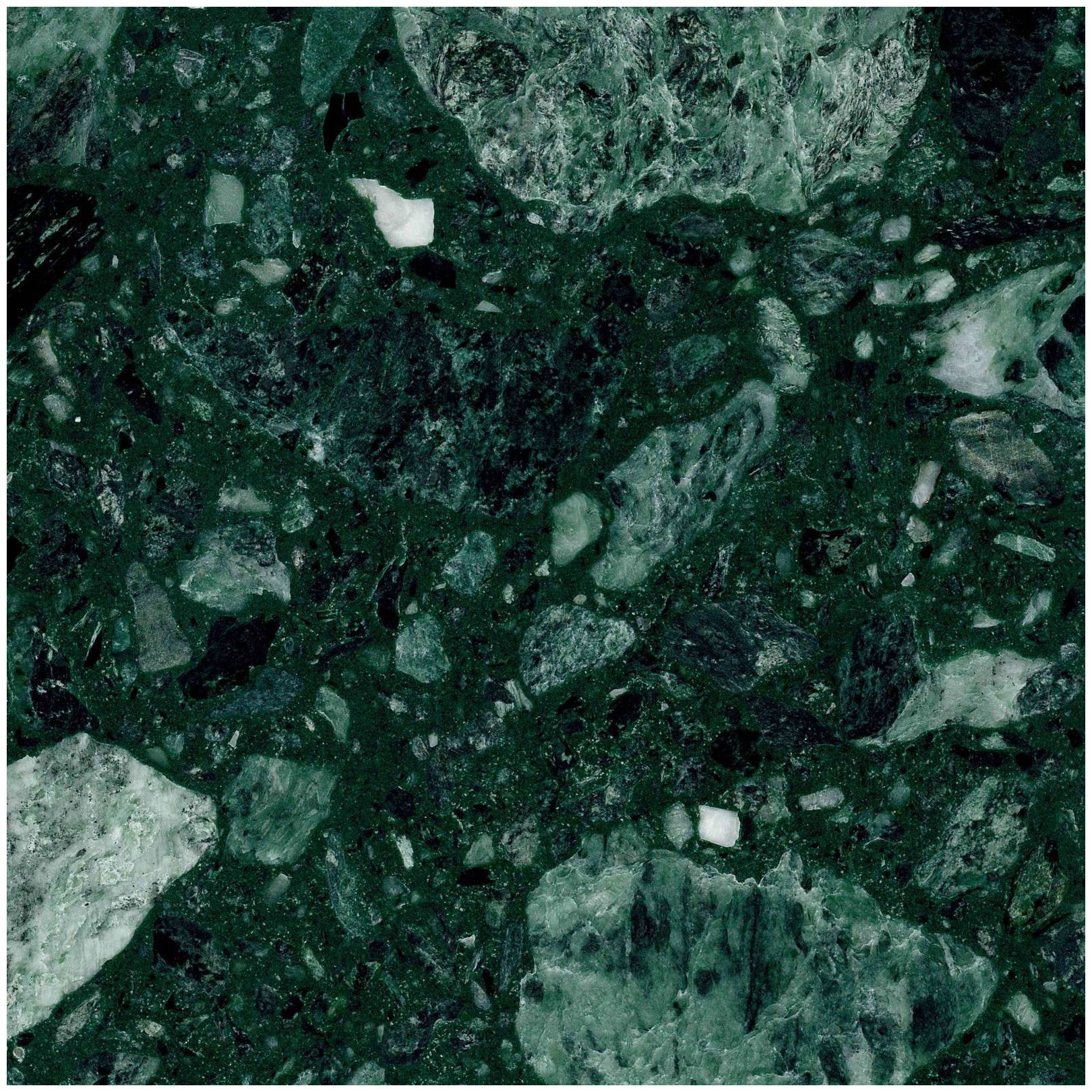 Marbre composite résine COMPOMARBLE VERDE ALPI - 30x30 cm - Brillant ...