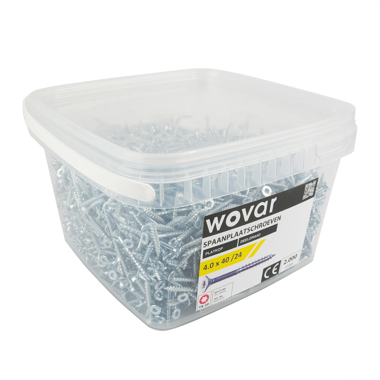 Wovar Seau-avantage Vis aggloméré Zingué 4,0 x 40 mm Torx 20 Filetage ...