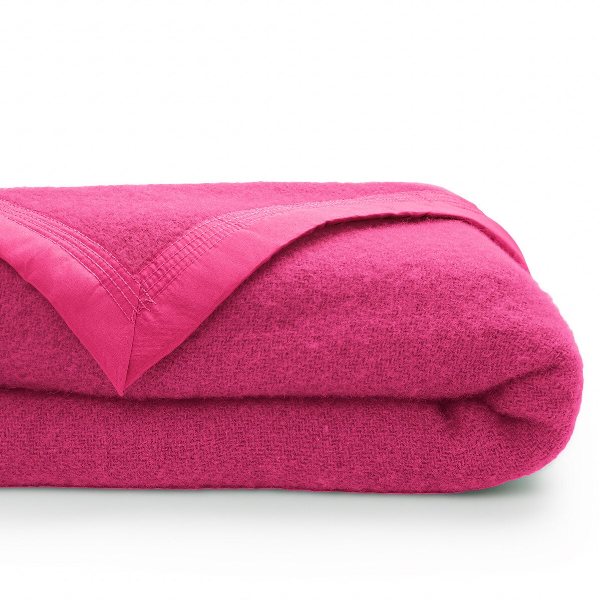 Couverture en laine vierge Woolmark 350 gr/m² - Rose groseille - 150 x ...