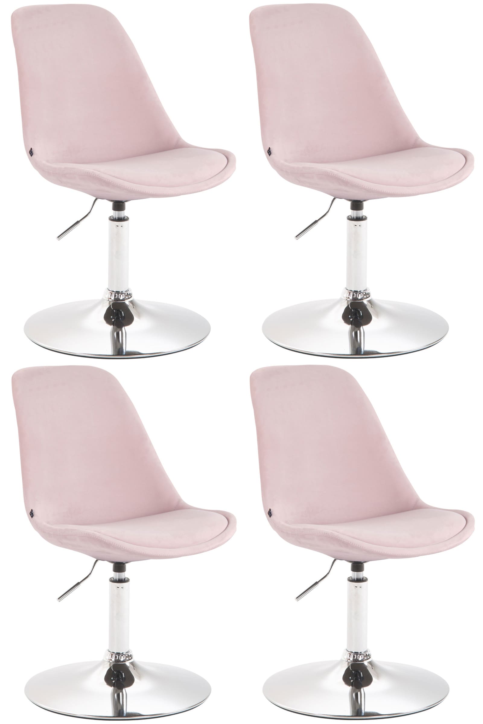 Lot de 4 Chaises de salle à manger Maverick en velours avec pied métal ...