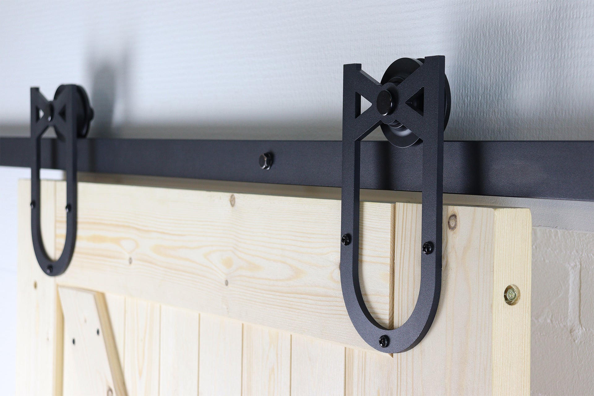 Wovar Système porte coulissante noir avec rails - Modèle en fer à ...