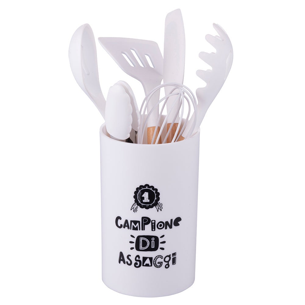 Pot de cuisson avec 7 outils en bois et en silicone inclus Amusant ...