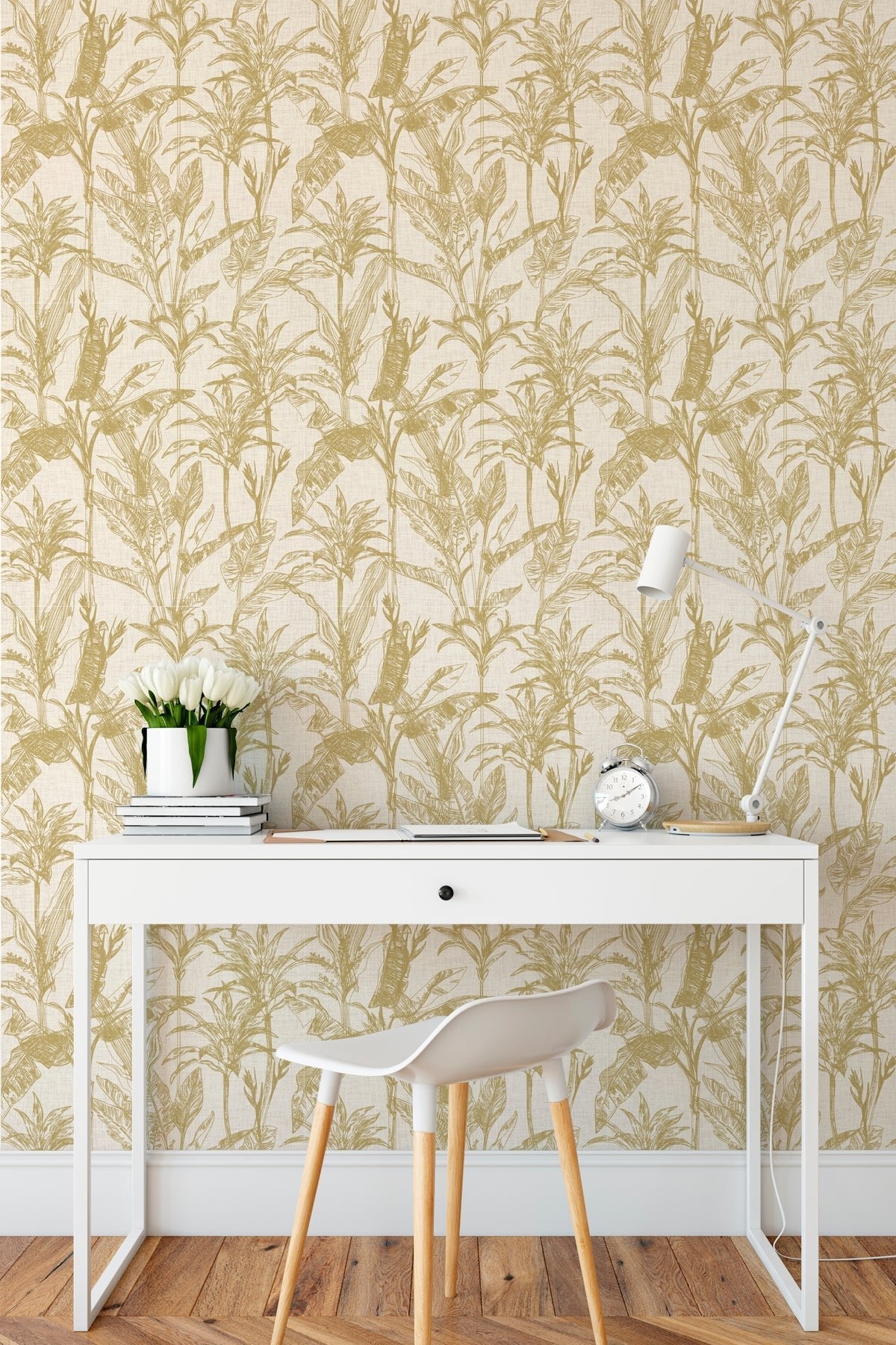 Papier peint Monstera 6 pc Jaune | Leroy Merlin