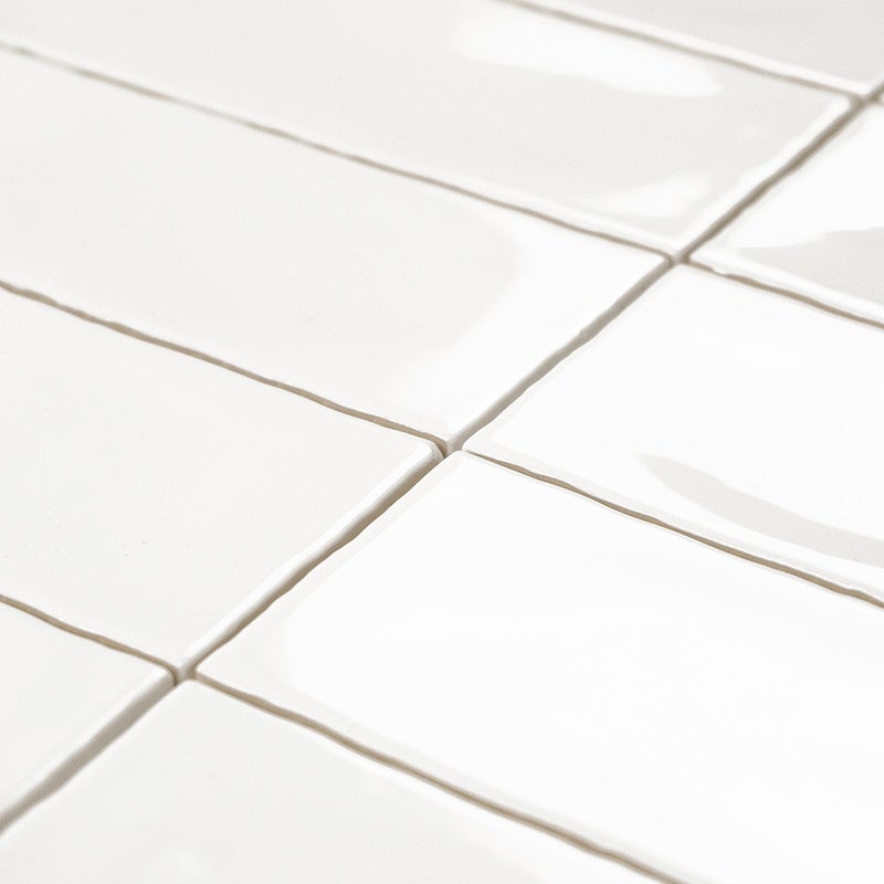 Azulejo Natural Blanco Brillo - 7,5x30 cm - Brillante - Pasta blanca ...