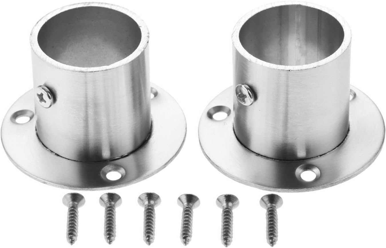 Supports de Rail pour Garde-Robe - Lot de 4, Fixations pour Rideaux et ...