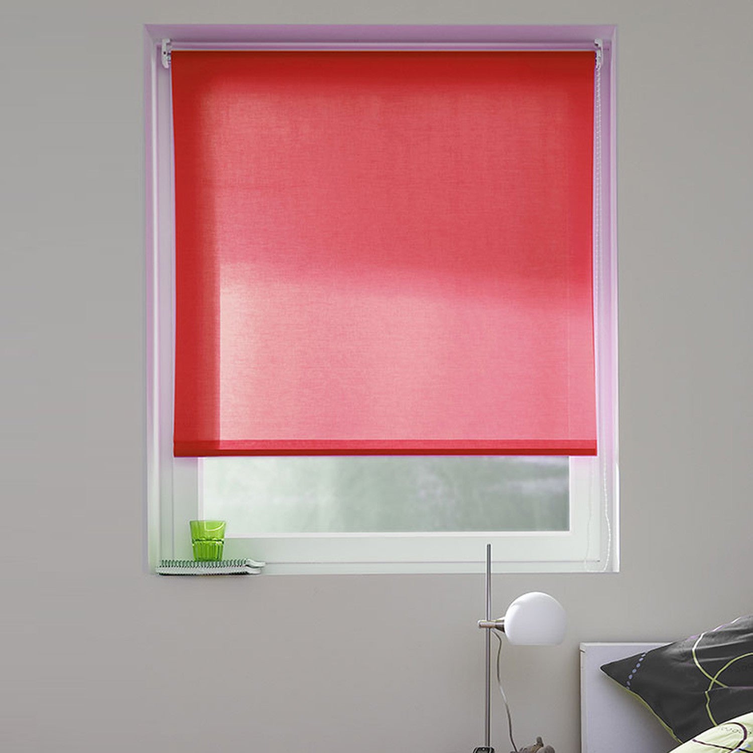 MADECOSTORE Store enrouleur tamisant h190cm - Rouge - L94 x H190cm ...