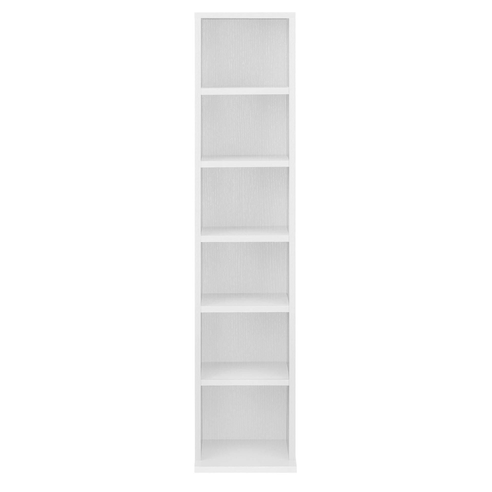 Estantería torre para CD/DVD de almacenamiento 90 cm melamina blanca ...