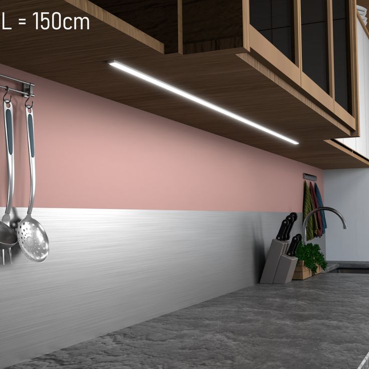 Réglette LED ultra fine - 150 cm - 12W - Blanc naturel 4000K ...