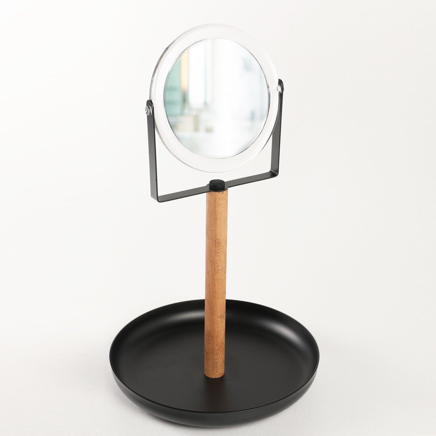 Présentoir de bijoux avec miroir Maxipile D20,5xH19cm Pin massif foncé ...