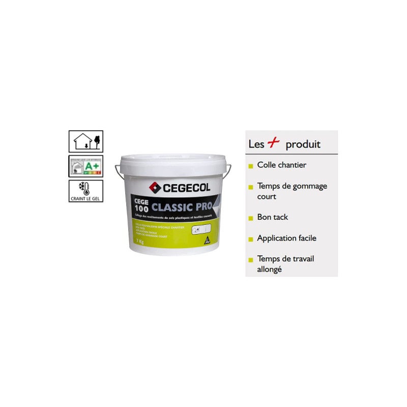 Colle acrylique CEGECOL revêtements sols plastiques et textiles Cege ...