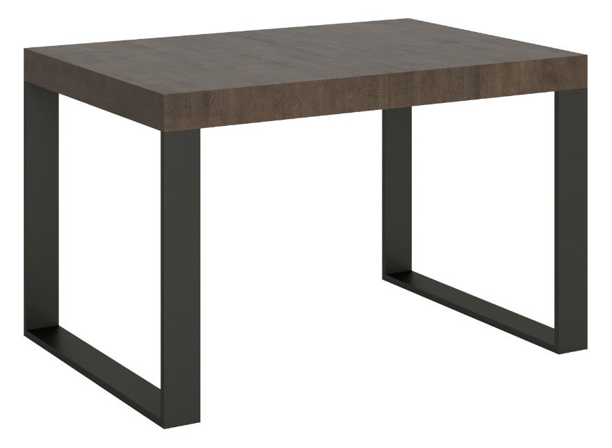 Table à manger extensible Tiroz-Couleur Marron-4 pieds-2 rallonges fines-130 à 234cm | Leroy Merlin