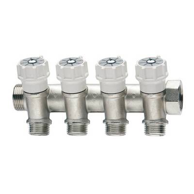 COLLECTEUR DE DISTRIBUTION MODULAIRE AVEC VANNES D'ARRÊT 3/4" x 2 1/2 ...